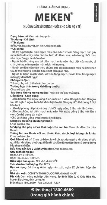 Meken Nhất Nhất hộp 30 viên-Nhà thuốc An Khang