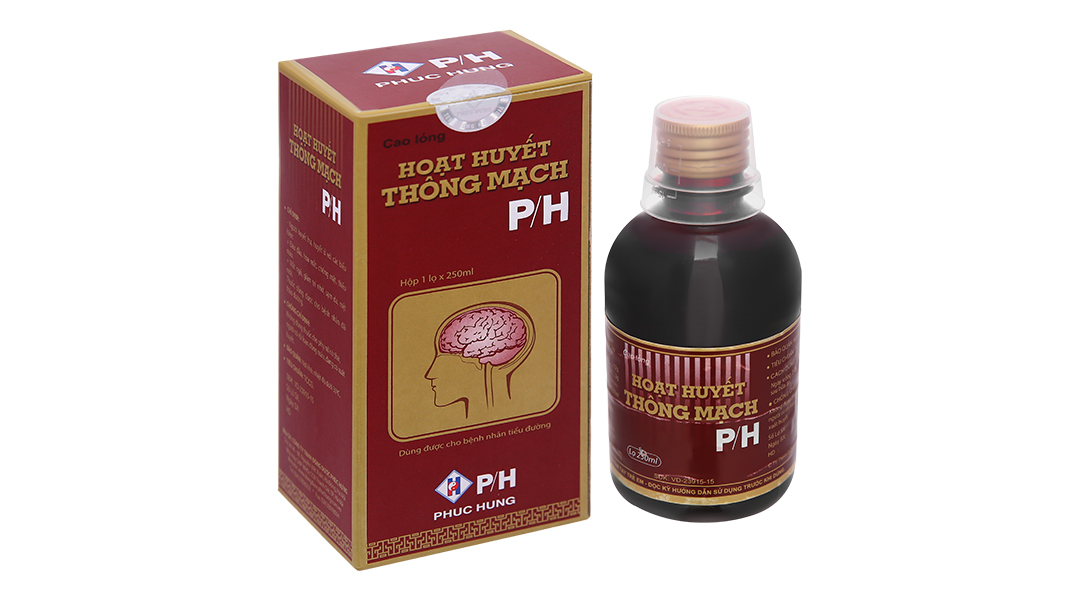 Cao lỏng Hoạt Huyết Thông Mạch P/H tăng tuần hoàn máu não, cải thiện trí nhớ chai 250ml - 08/ ...