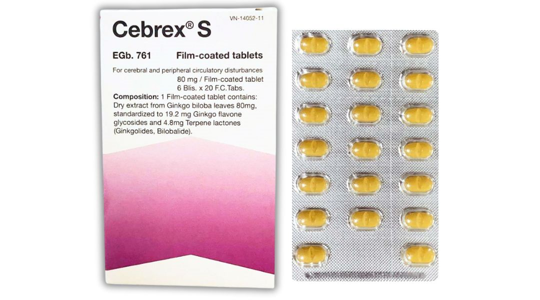 Cebrex S 80mg điều trị rối loạn tuần hoàn não, tuần hoàn ngoại biên (6 ...