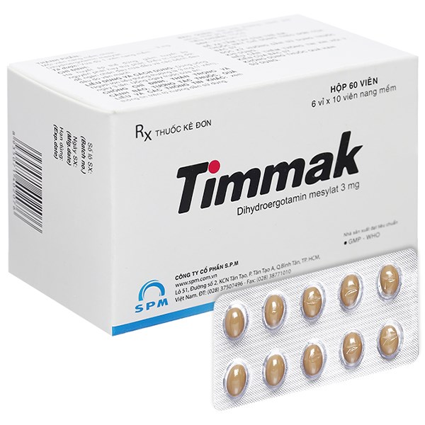 Timmak 3mg trị chóng mặt, đau nửa đầu (6 vỉ x 10 viên) - 10/2024 ...