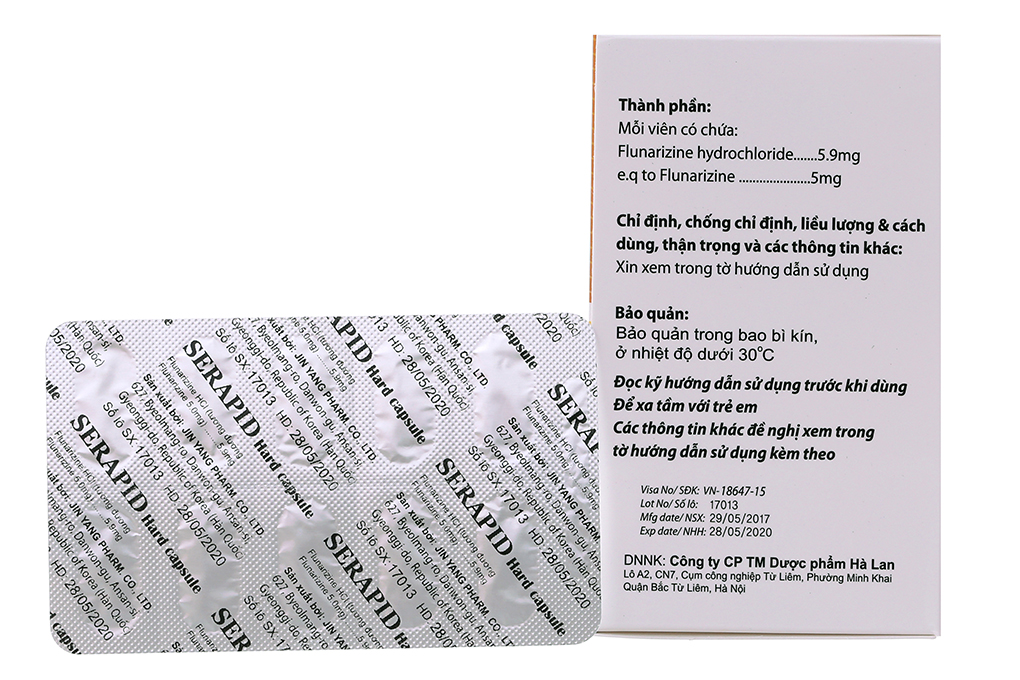 Serapid 5mg trị đau nửa đầu, chóng mặt tiền đình (10 vỉ x 10 viên) - 08 ...