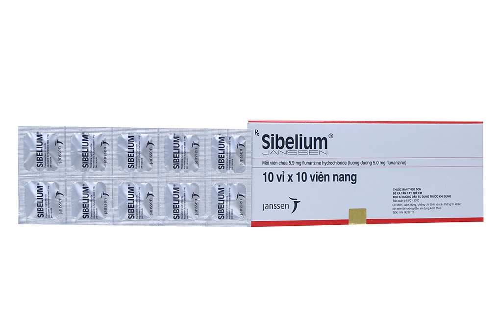 Sibelium 5mg trị đau nửa đầu (10 vỉ x 10 viên) - 07/2024 ...