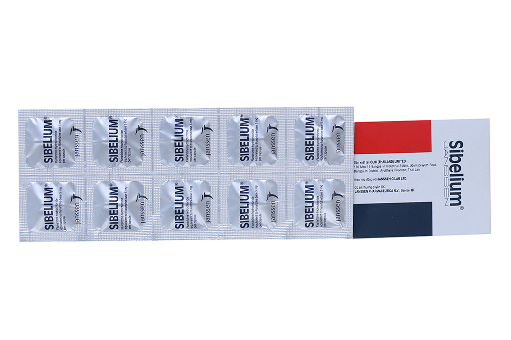 Sibelium 5mg trị đau nửa đầu (10 vỉ x 10 viên) - 07/2024 ...