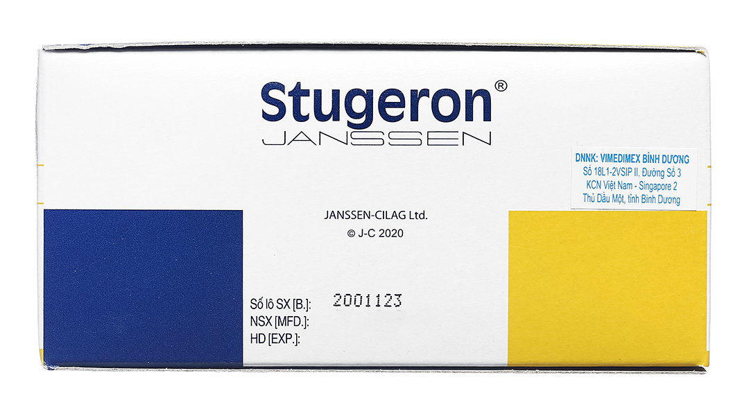 Stugeron 25mg trị rối loạn tuần hoàn não, say tàu xe (25 vỉ x 10 viên ...