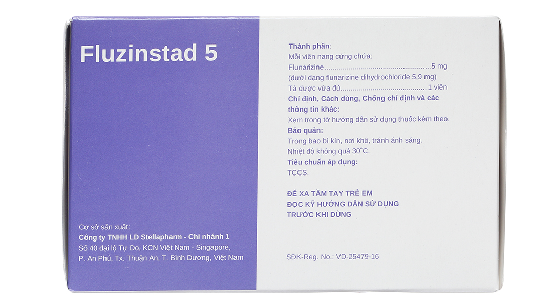 Fluzinstad 5 trị dự phòng cơn đau nửa đầu (10 vỉ x 10 viên) - 08/2024 ...