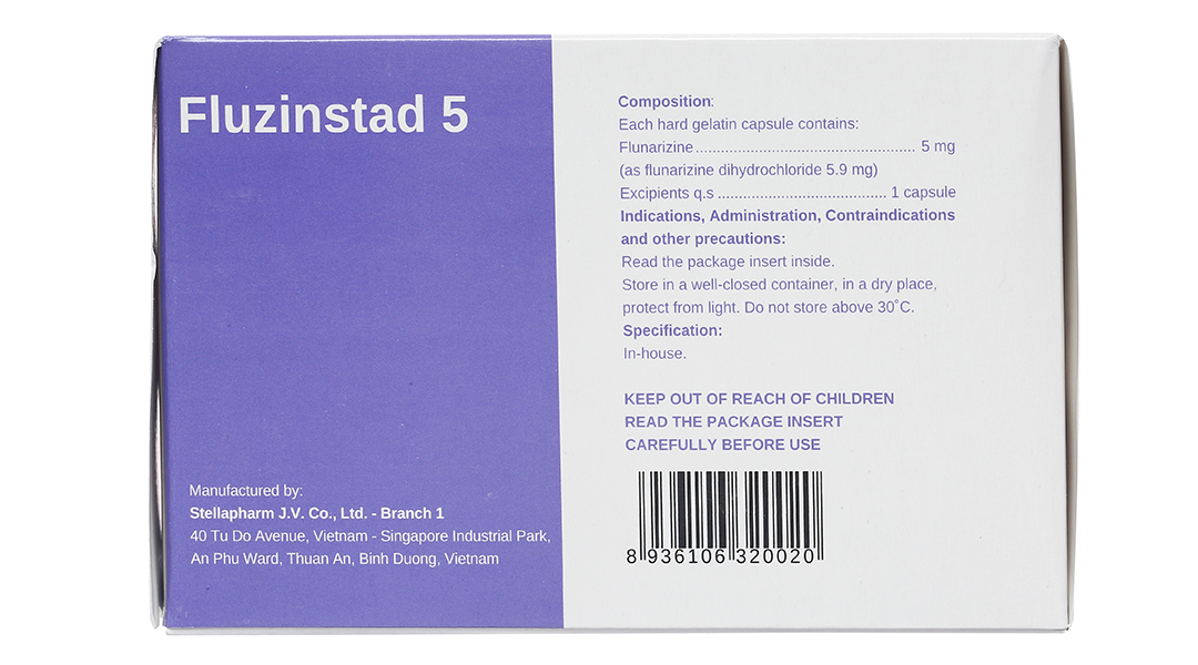 Fluzinstad 5 trị dự phòng cơn đau nửa đầu (10 vỉ x 10 viên) - 08/2024 ...