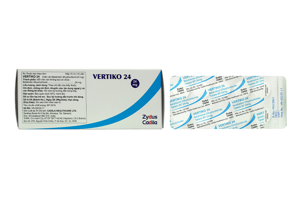 Vertiko 24 trị hội chứng Ménière như chóng mặt, suy giảm thính giác (10 ...