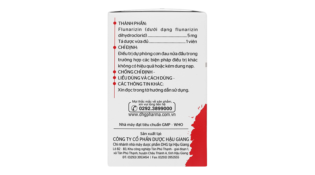 Hagizin 5mg trị các triệu chứng do rối loạn tiền đình (10 vỉ x 10 viên ...