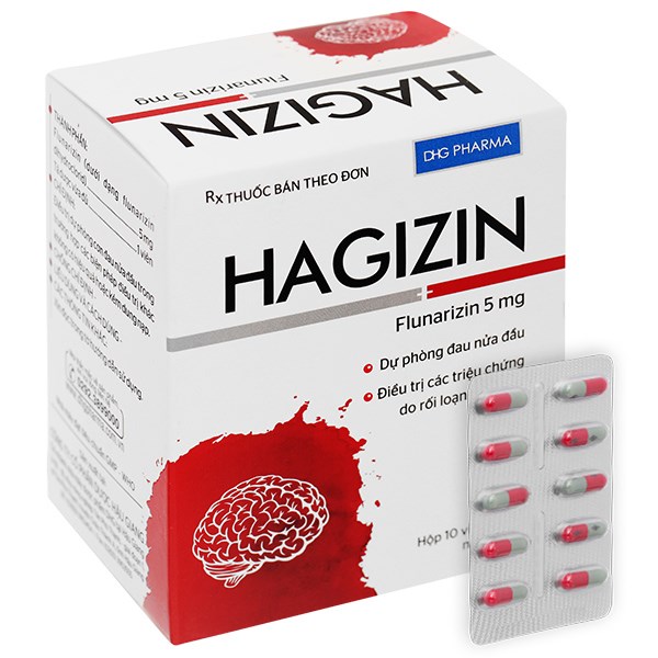 Hagizin 5mg trị các triệu chứng do rối loạn tiền đình (10 vỉ x 10 viên ...