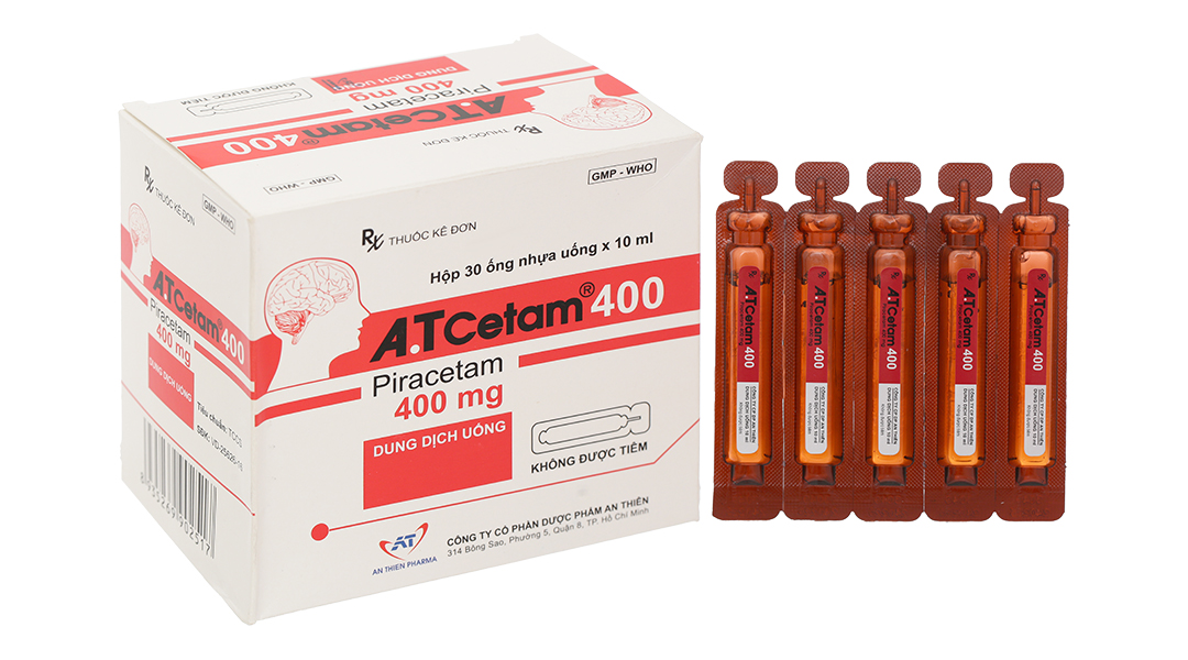 A.T Cetam 400 trị chóng mặt, giật rung cơ (30 ống x 10ml) - 08/2024 ...
