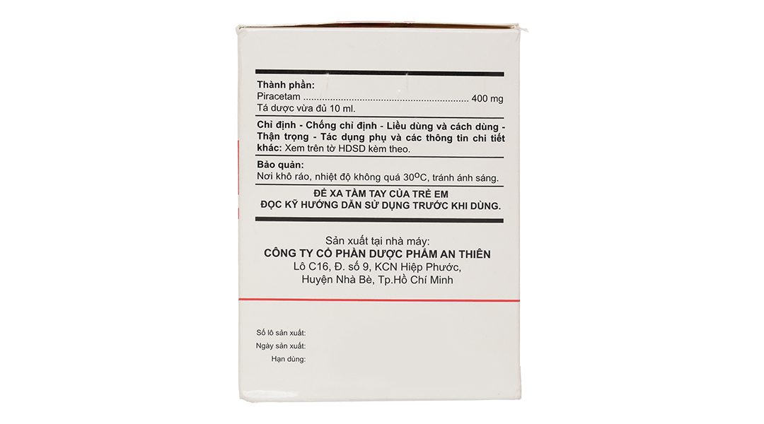 A.T Cetam 400 trị chóng mặt, giật rung cơ (30 ống x 10ml) - 08/2024 ...