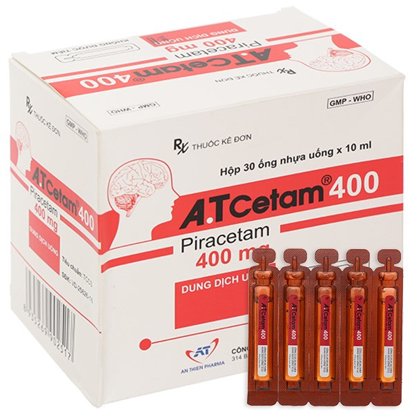 A.T Cetam 400 trị chóng mặt, giật rung cơ (30 ống x 10ml) - 11/2024 ...
