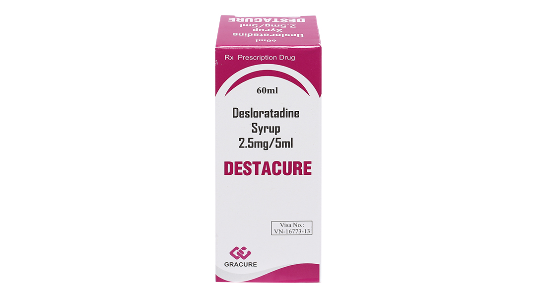 Siro Destacure 2.5mg/5ml trị viêm mũi dị ứng, mày đay chai 60ml 03/2023 ...