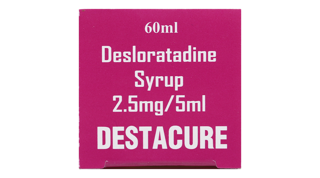 Siro Destacure 2.5mg/5ml trị viêm mũi dị ứng, mày đay tự phát chai 60ml ...