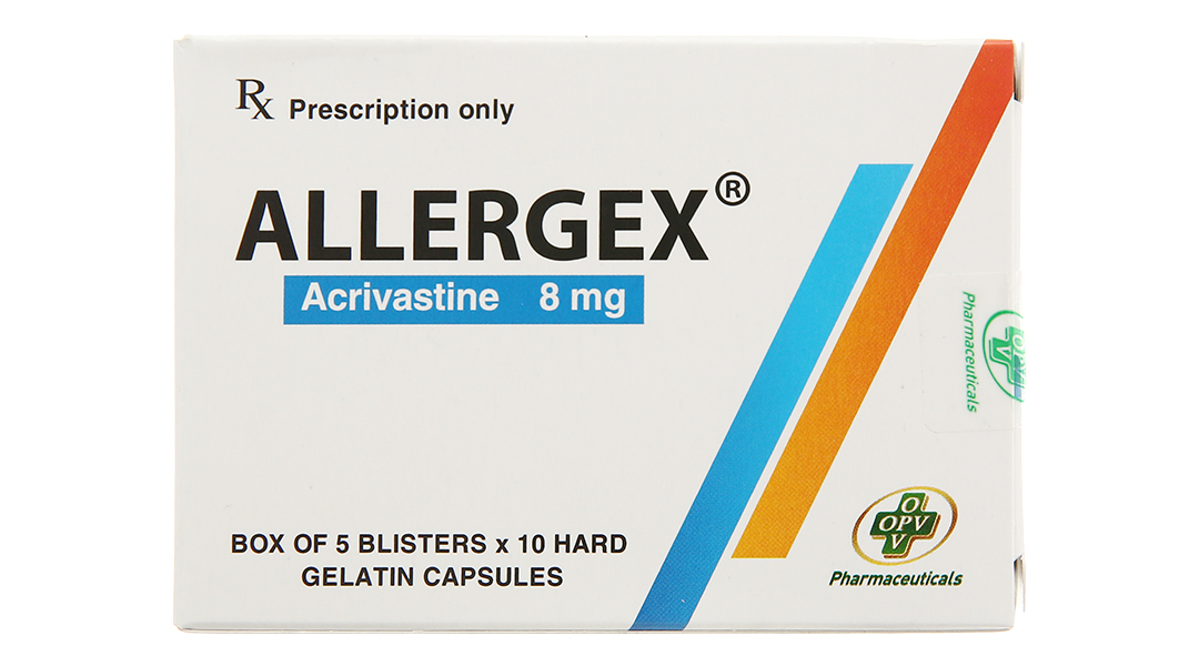 Allergex 8mg trị viêm mũi dị ứng, mề đay (5 vỉ x 10 viên) - 08/2024 ...