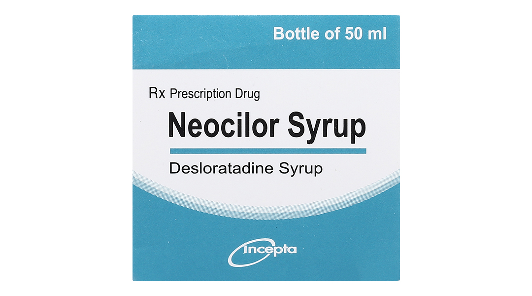 Siro Neocilor trị viêm mũi dị ứng, mày đay chai 50ml - 08/2024 ...