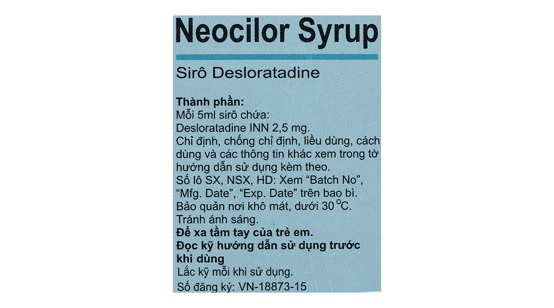 Siro Neocilor chai 50ml-Nhà thuốc An Khang