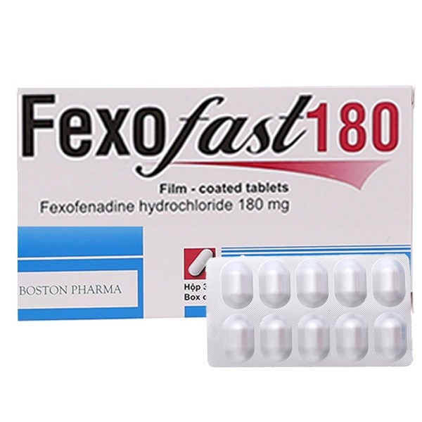 Fexofast 180mg hộp 30 viên trị triệu chứng viêm mũi dị ứng, mày đay ...