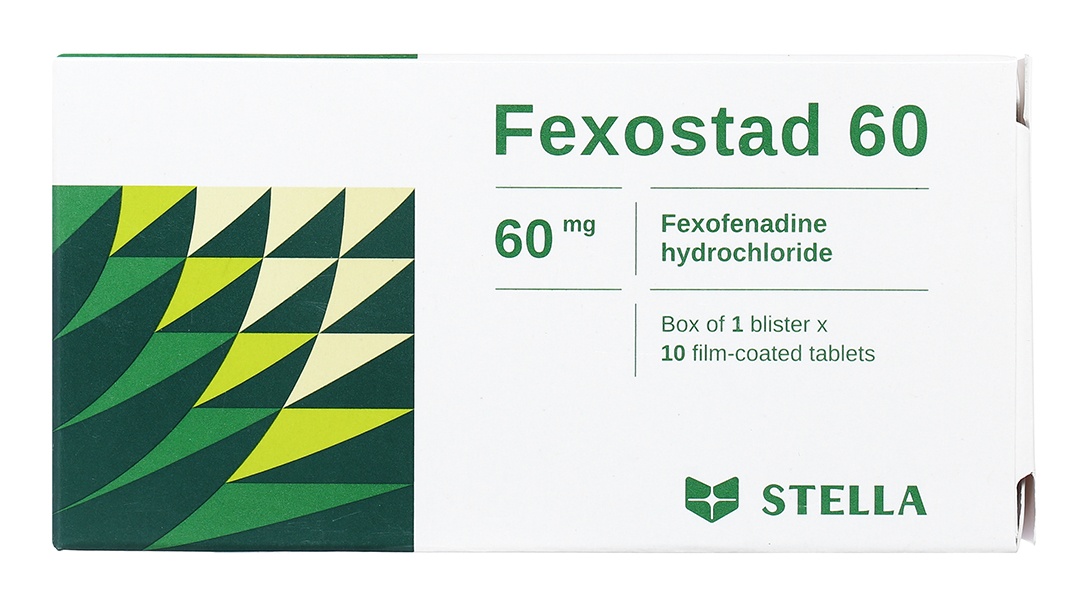 Fexostad 60 trị triệu chứng viêm mũi dị ứng, mày đay (1 vỉ x 10 viên ...