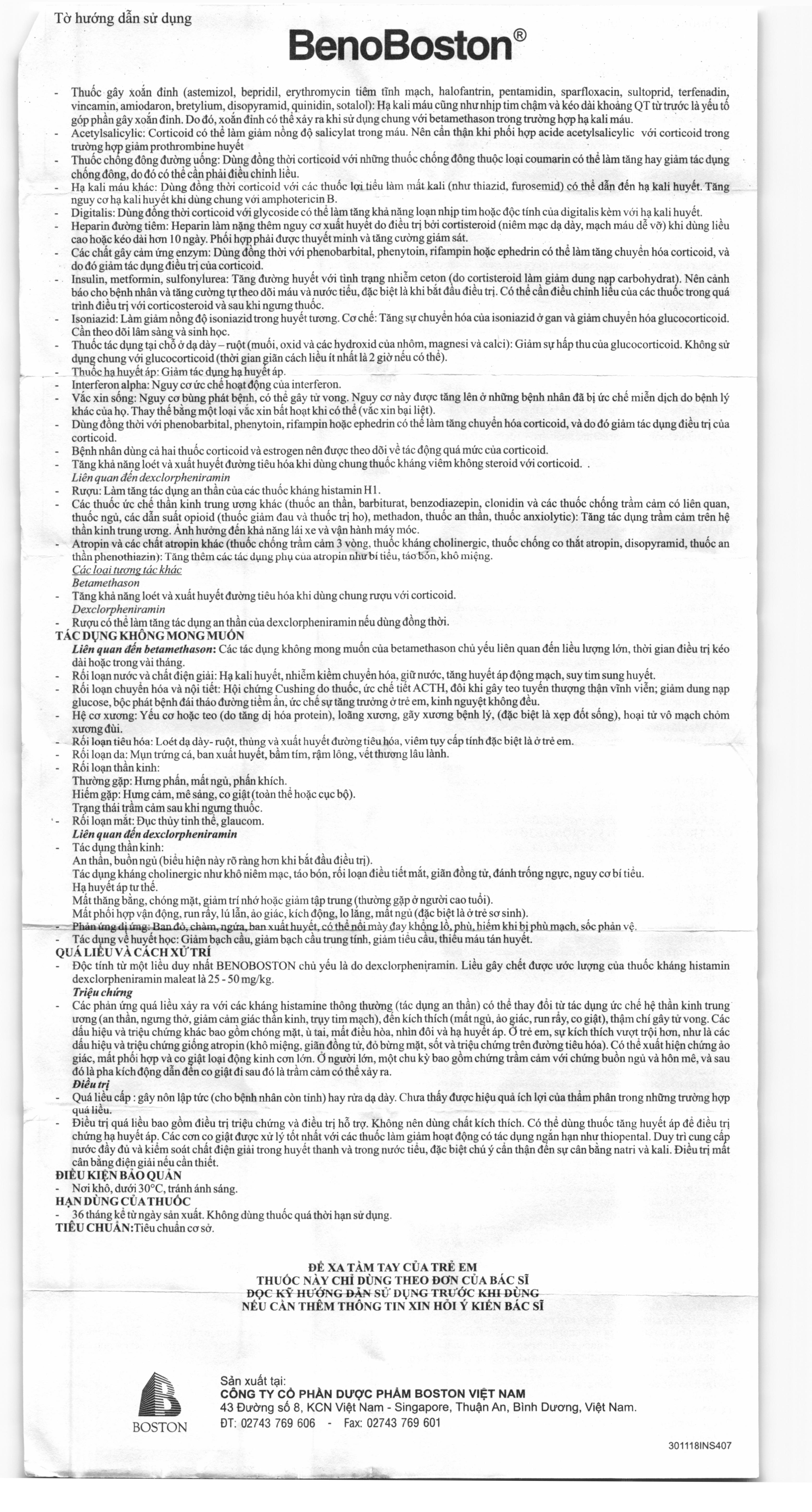 Thuốc BenoBoston chai 500 viên-Nhà thuốc An Khang