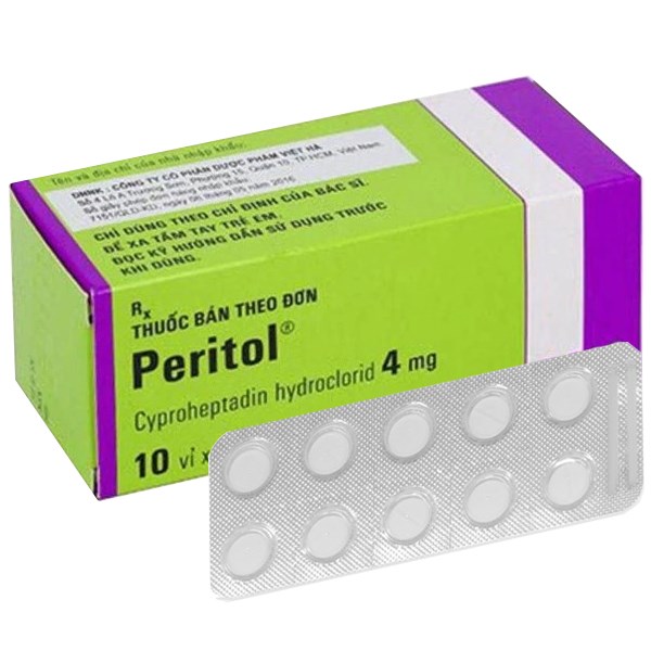 Peritol 4mg trị dị ứng, đau đầu (10 vỉ x 10 viên) - 10/2024 ...
