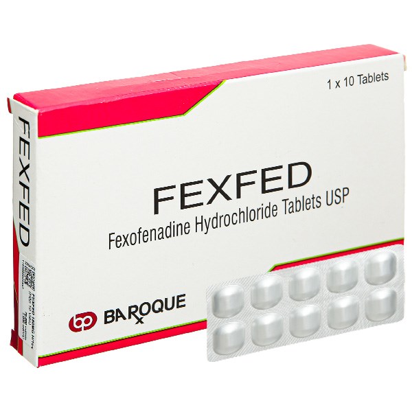 Fexfed 180mg giảm triệu chứng viêm mũi dị ứng theo mùa (1 vỉ x 10 viên ...