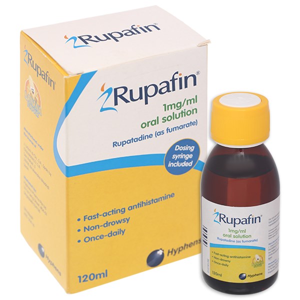 Dung dịch uống Rupafin 1mg/ml trị triệu chứng viêm mũi dị ứng, mề đay ...