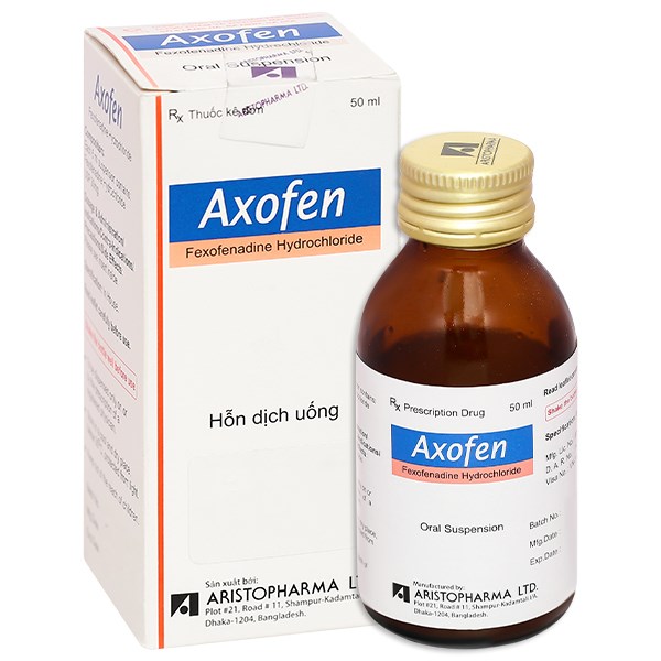 Hỗn dịch uống Axofen trị viêm mũi dị ứng, mày đay chai 50ml - 02/2025 ...