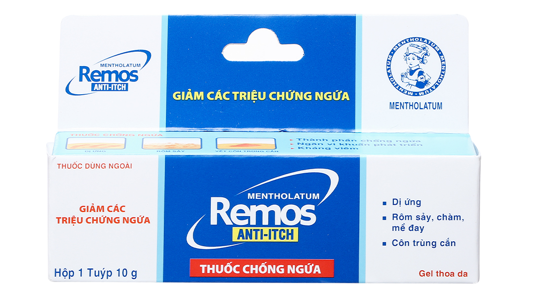 Gel bôi Remos Anti-Itch trị viêm da, côn trùng đốt tuýp 10g - 08/2024 ...