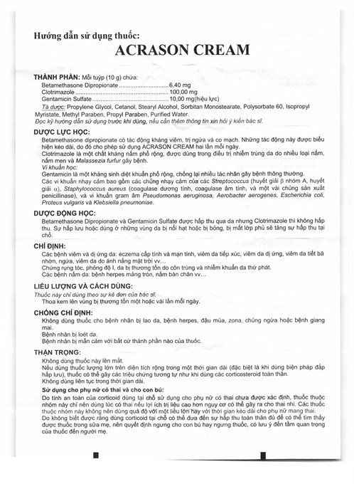 Kem bôi trị viêm da Acrason tuýp 10g-Nhà thuốc An Khang