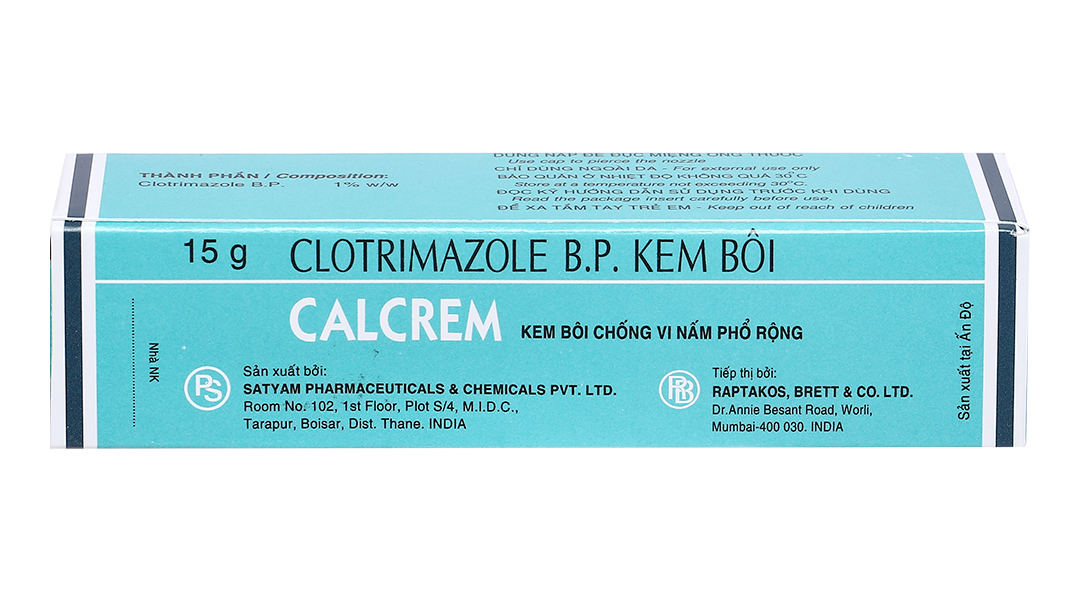 Kem bôi Calcrem 1% trị nấm da tuýp 15g 03/2023 - Nhathuocankhang.com