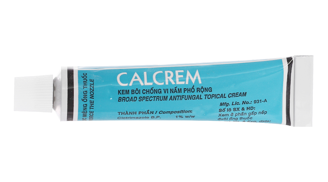 Kem bôi Calcrem 1% trị nấm da tuýp 15g 03/2023 - Nhathuocankhang.com