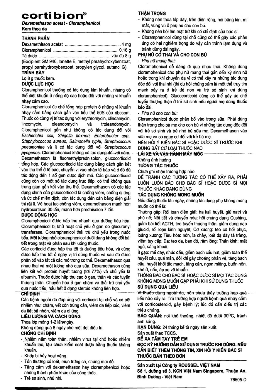Kem bôi trị viêm da Cortibion chai 8g-Nhà thuốc An Khang
