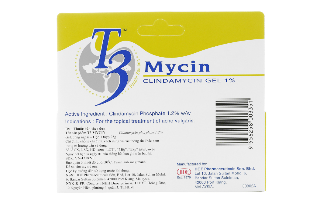 Gel bôi T3 Mycin 1% trị mụn trứng cá tuýp 25g - 08/2024 ...
