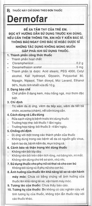 Kem bôi Dermofar trị viêm da tuýp 10g 03/2023 - Nhathuocankhang.com