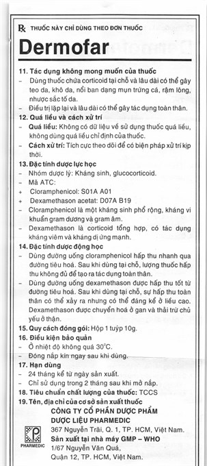 Kem bôi Dermofar trị viêm da tuýp 10g 03/2023 - Nhathuocankhang.com