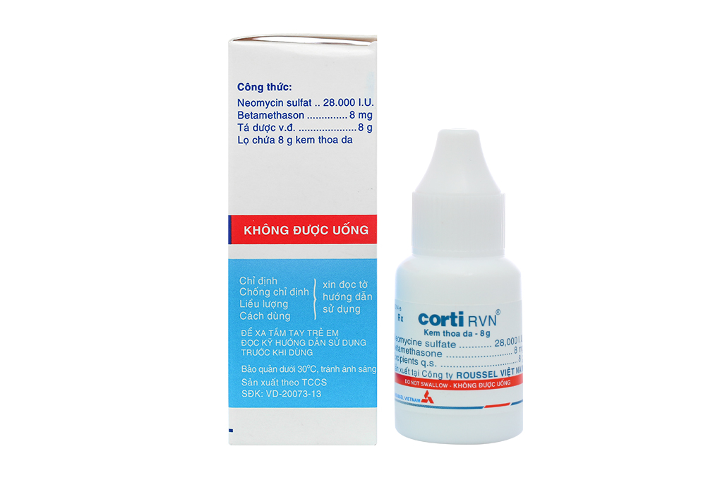 Kem bôi Corti RVN trị viêm da lọ 8g - 08/2024 | nhathuocankhang.com