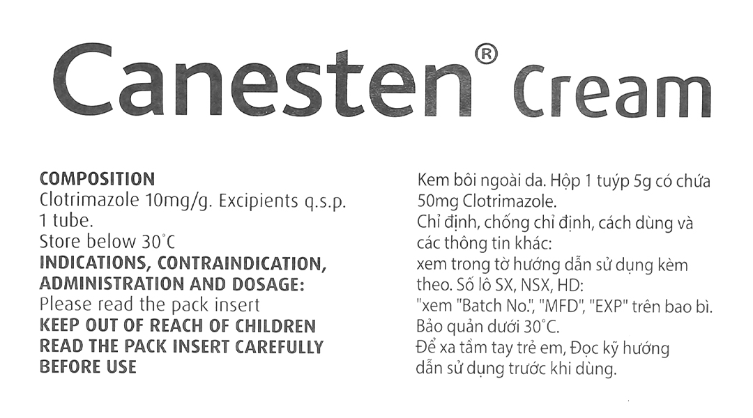 Kem bôi Canesten Cream 1% trị nấm da