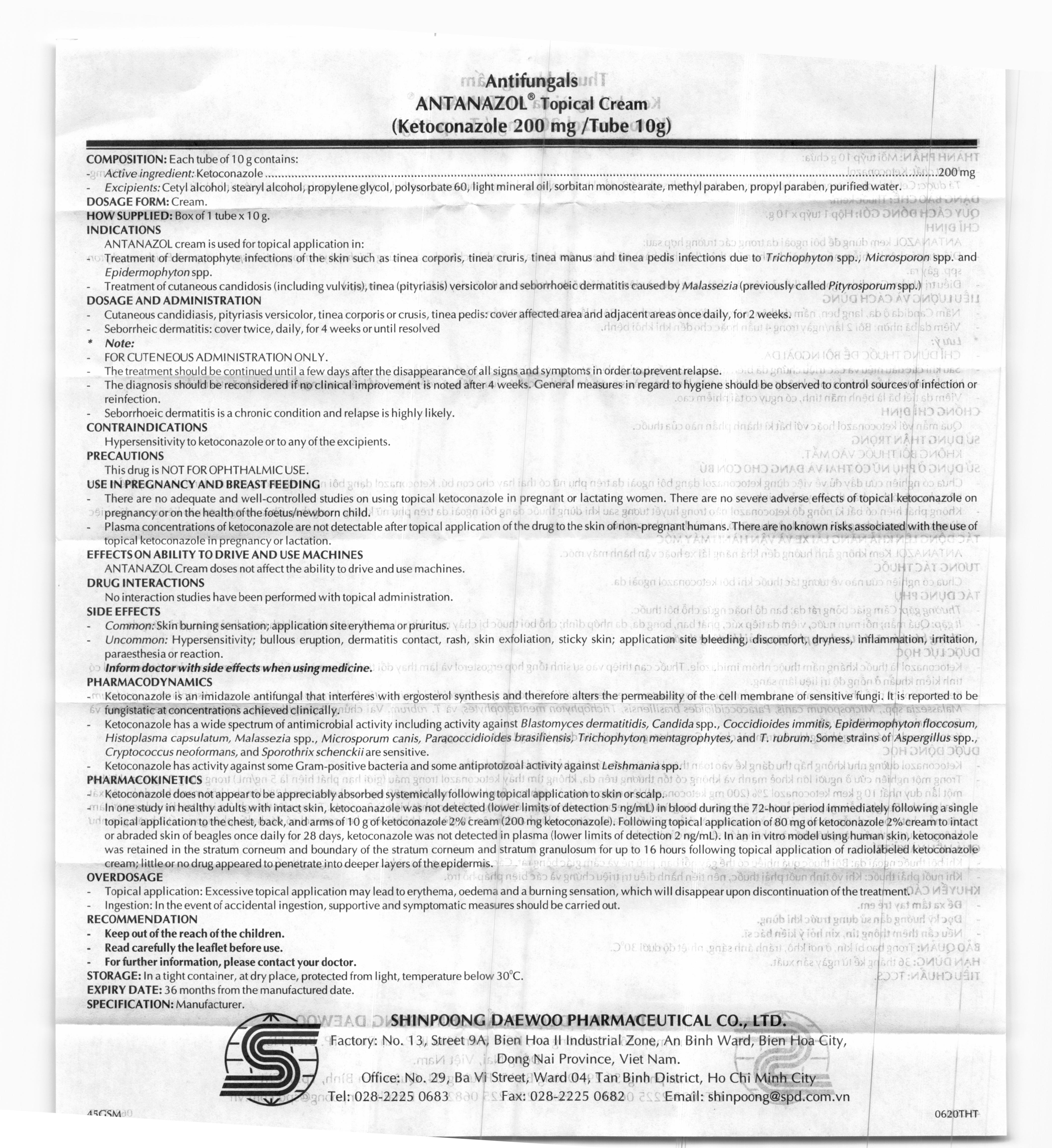 Kem bôi Antanazol tuýp 10g-Nhà thuốc An Khang