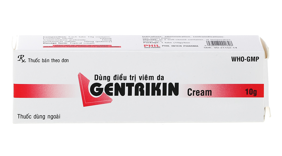 Kem bôi trị nấm da Gentrikin tuýp 10g-Nhà thuốc An Khang