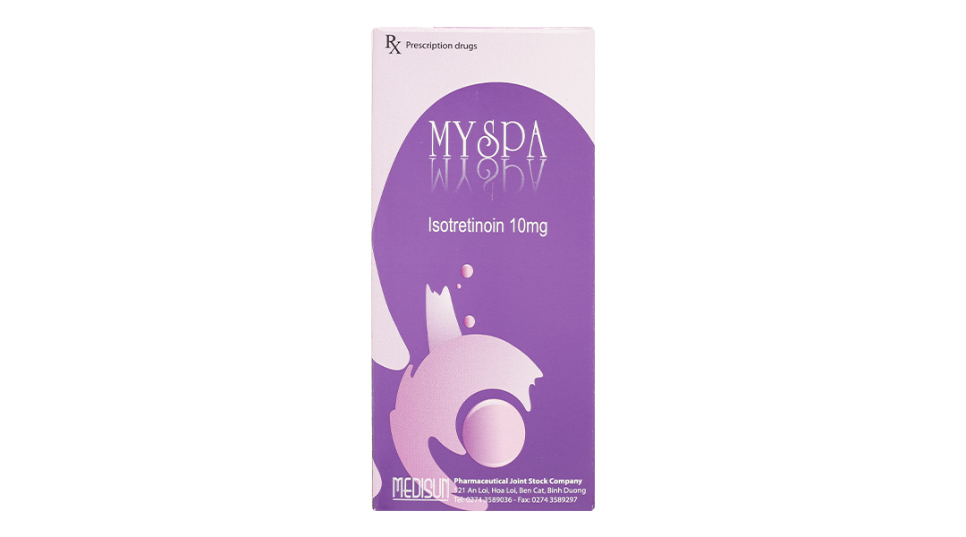 Myspa 10mg trị mụn trứng cá (3 vỉ x 10 viên). - 10/2024 | nhathuocankhang.com