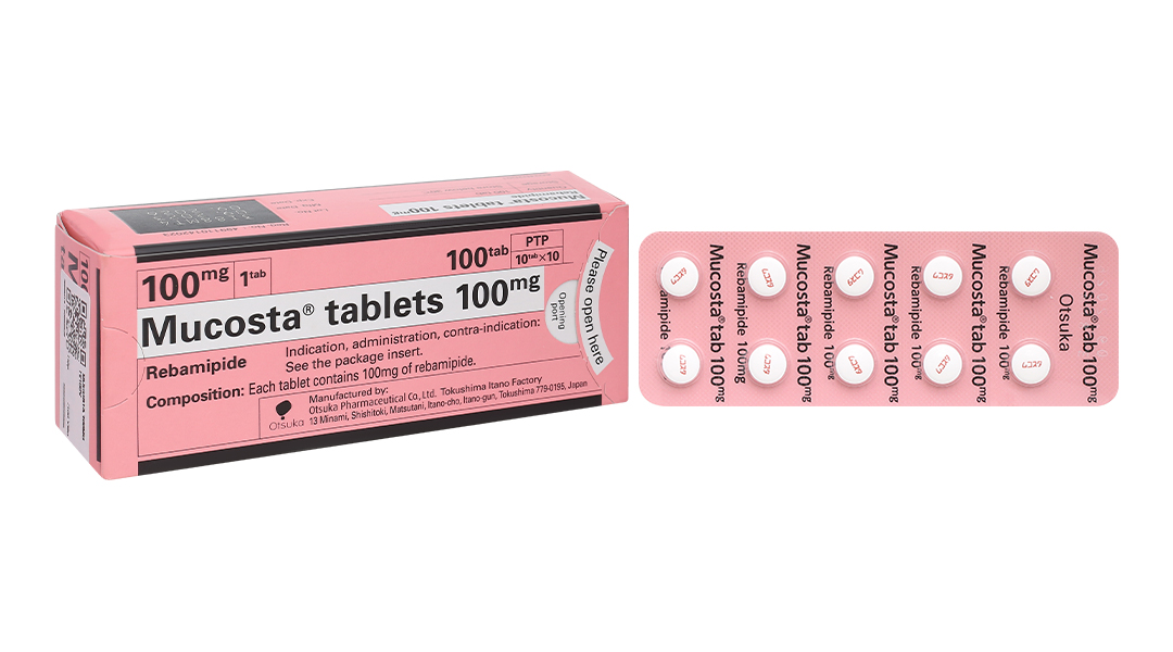 Mucosta Tablets 100mg trị viêm loét dạ dày (10 vỉ x 10 viên) - 08/2024 ...