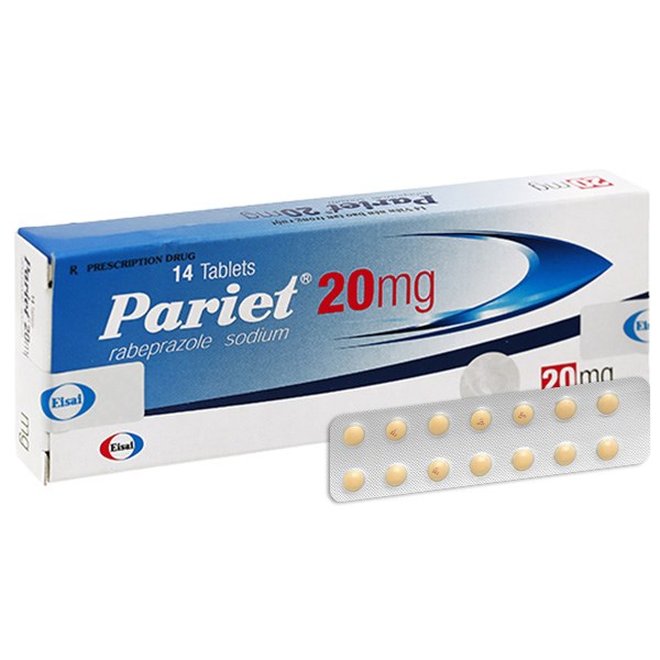 Thuốc Pariet 20mg trị loét và trào ngược dạ dày, thực quản (1 vỉ x 14 ...