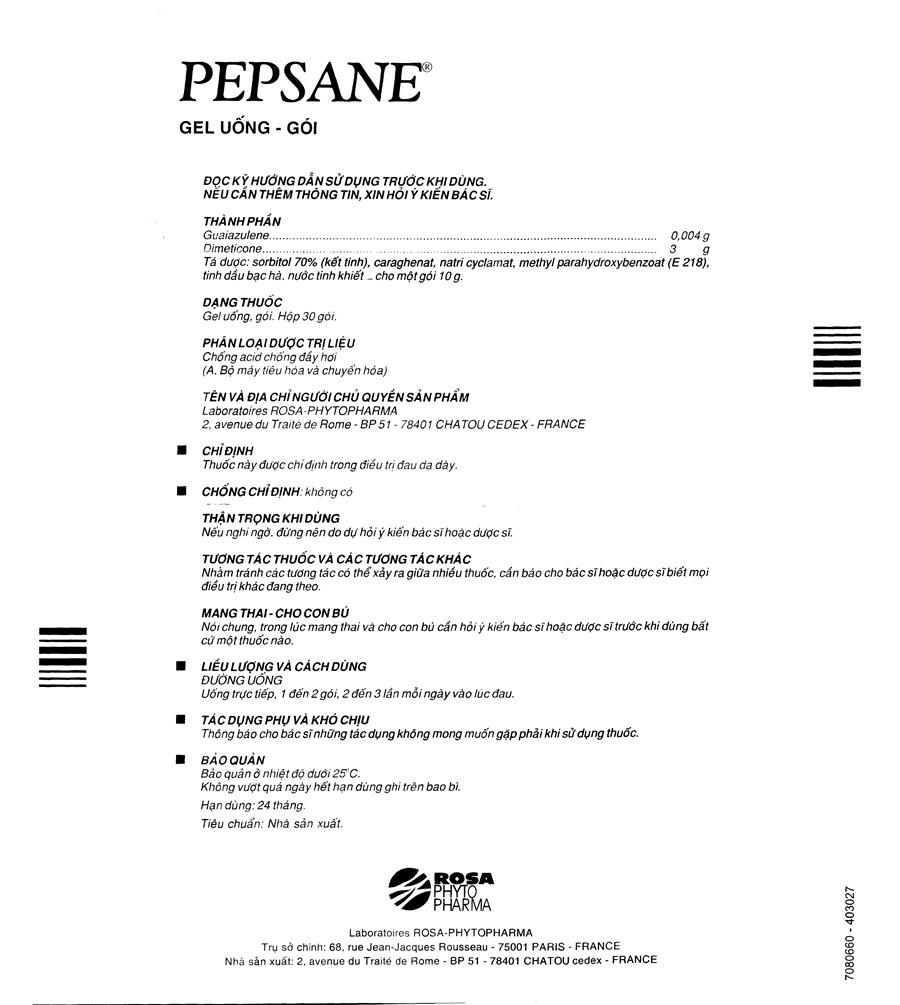 Thuốc Pepsane hộp 30 gói-Nhà thuốc An Khang