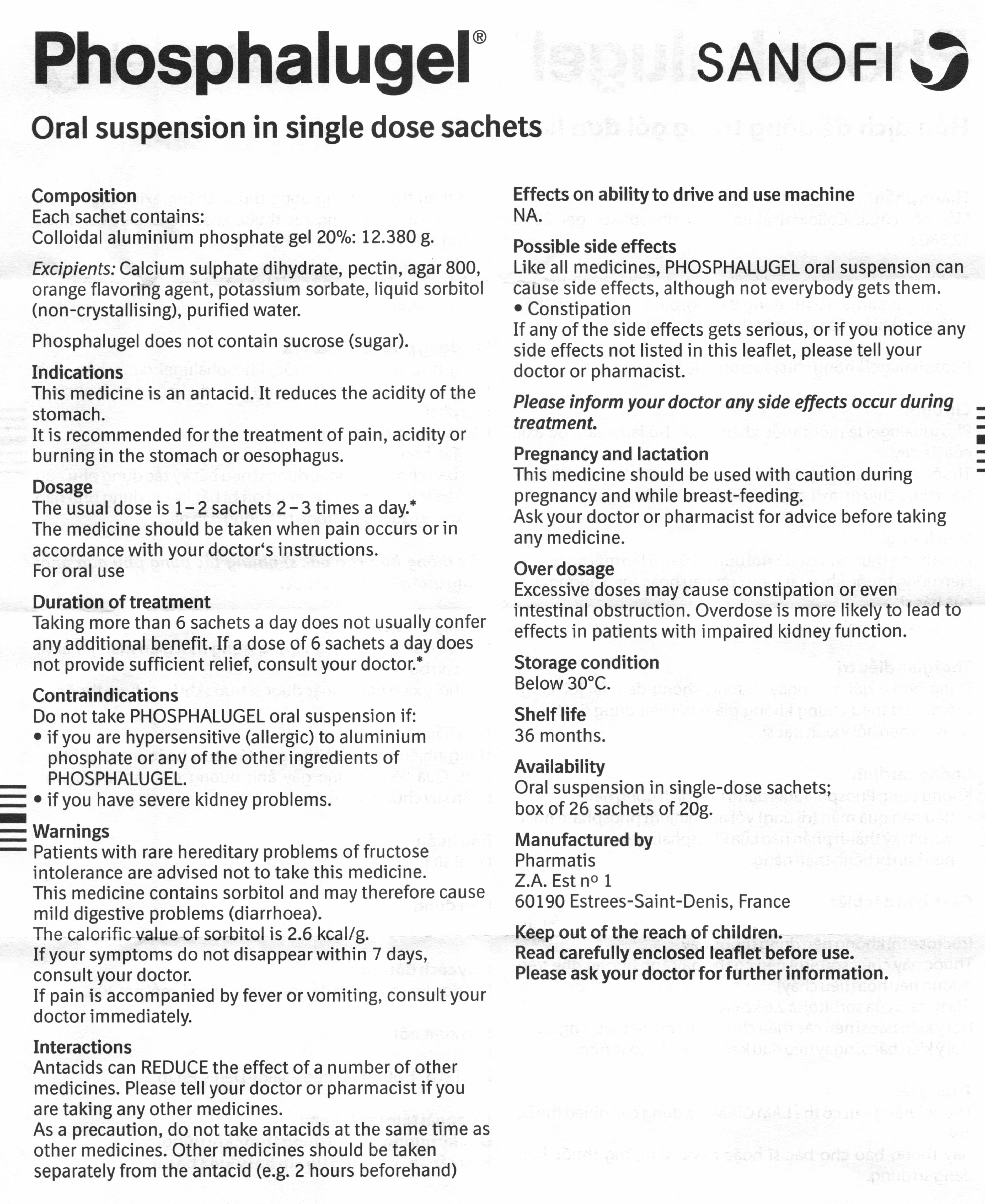 Thuốc Phosphalugel hộp 26 gói-Nhà thuốc An Khang