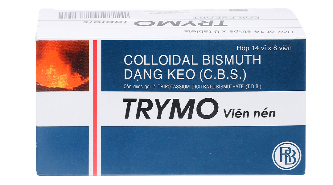 Trymo Tablets 120mg trị viêm loét dạ dày, tá tràng (14 vỉ x 8 viên) 03/ ...