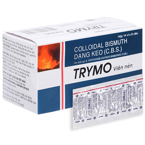 Thuốc Trymo Tablets 120mg trị viêm loét dạ dày, tá tràng (14 vỉ x 8 ...