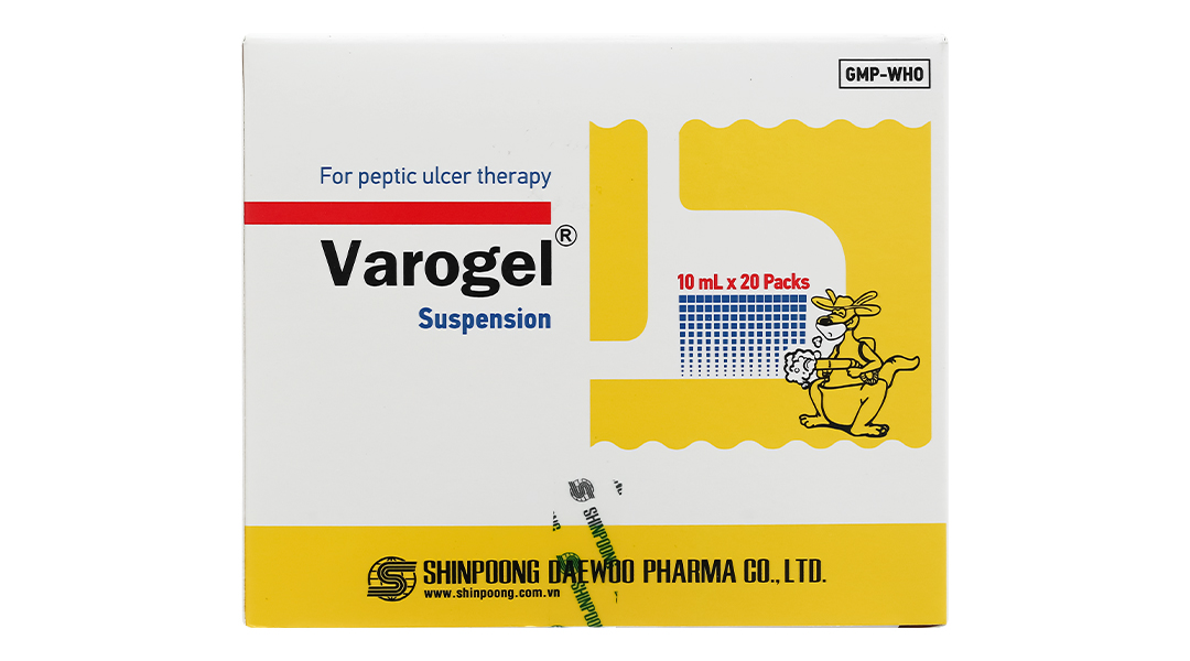 Hỗn dịch uống Varogel trị viêm loét dạ dày, tá tràng (20 gói x 10ml ...