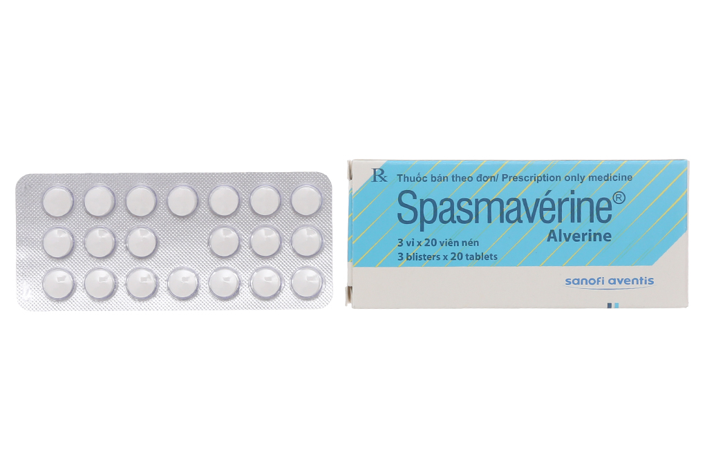 Spasmavérine 40mg giảm đau do co thắt tiêu hóa (3 vỉ x 20 viên) - 08/ ...