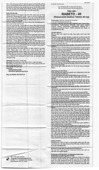 Thuốc Rabeto 40mg hộp 100 viên-Nhà thuốc An Khang